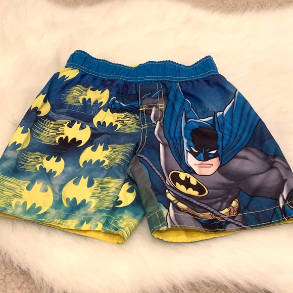 Batman | Swim | Batman Blue Swim Trunks For 3t4t With Bat Logo | Poshmark